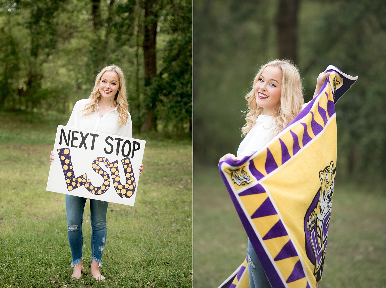 Classic, clean outfits for a southern senior session - Four J Photography